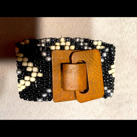 Jewelry | Stretchy Bids Black And White Bracelets On Sale | Poshmark